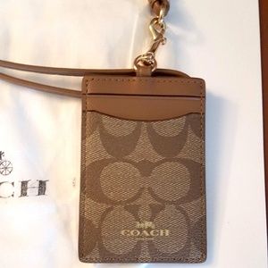 Coach | Accessories | Coach Id Lanyard Signature Canvas Leather | Poshmark